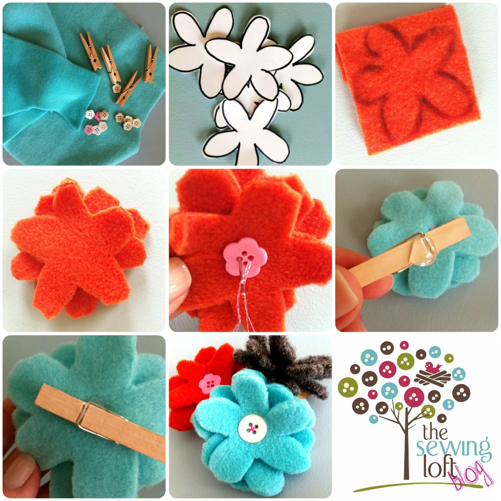 {How To} Flower Clips: Easy Craft - The Sewing Loft
