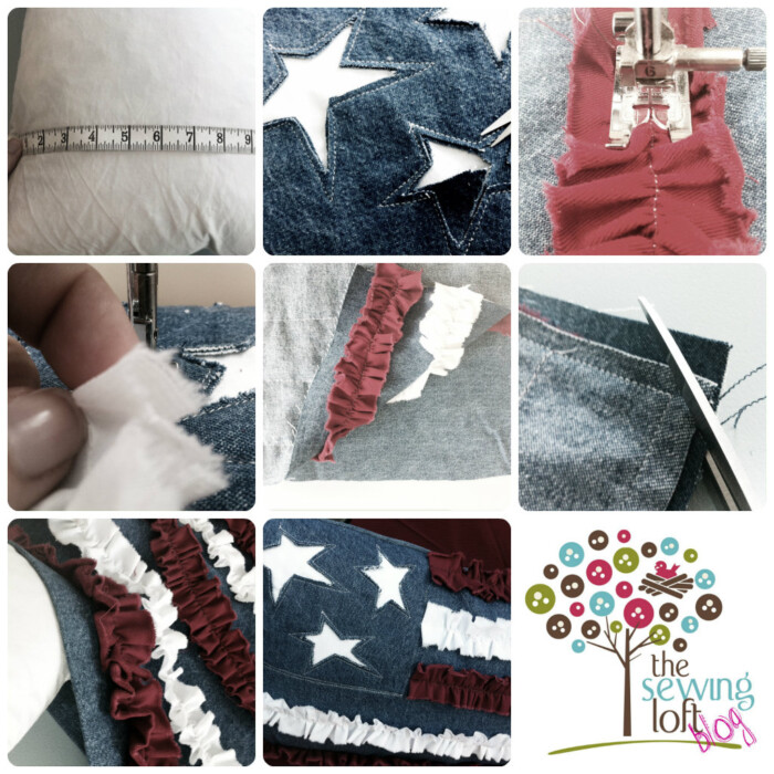 Ruffle Flag Pillow How To - The Sewing Loft