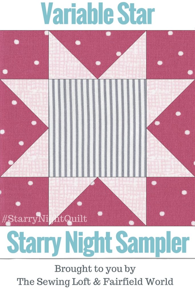 Block 5 Variable Star | Starry Night Quilt BOM - The Sewing Loft