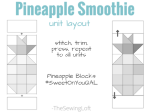 Pineapple Block Row Layout | Sweet On You - The Sewing Loft