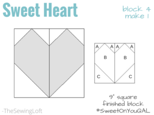 Sweet Heart Block | Sweet On You Mystery Quilt - The Sewing Loft