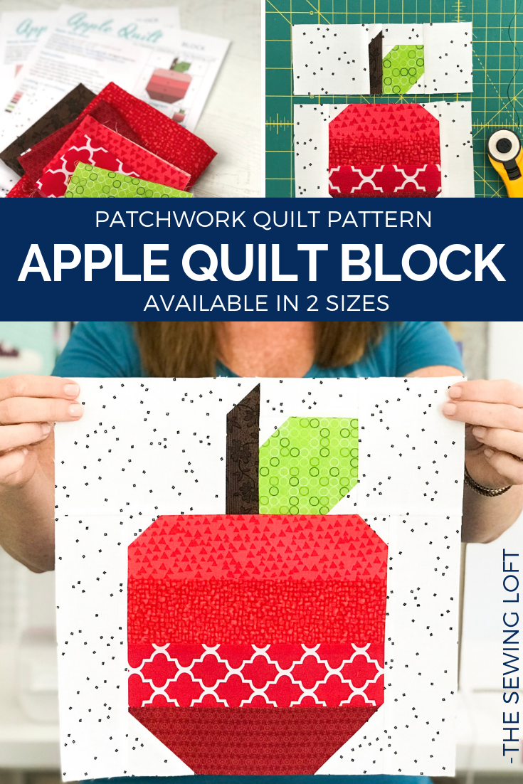 Apple Quilt Block | Blocks 2 Quilt - The Sewing Loft