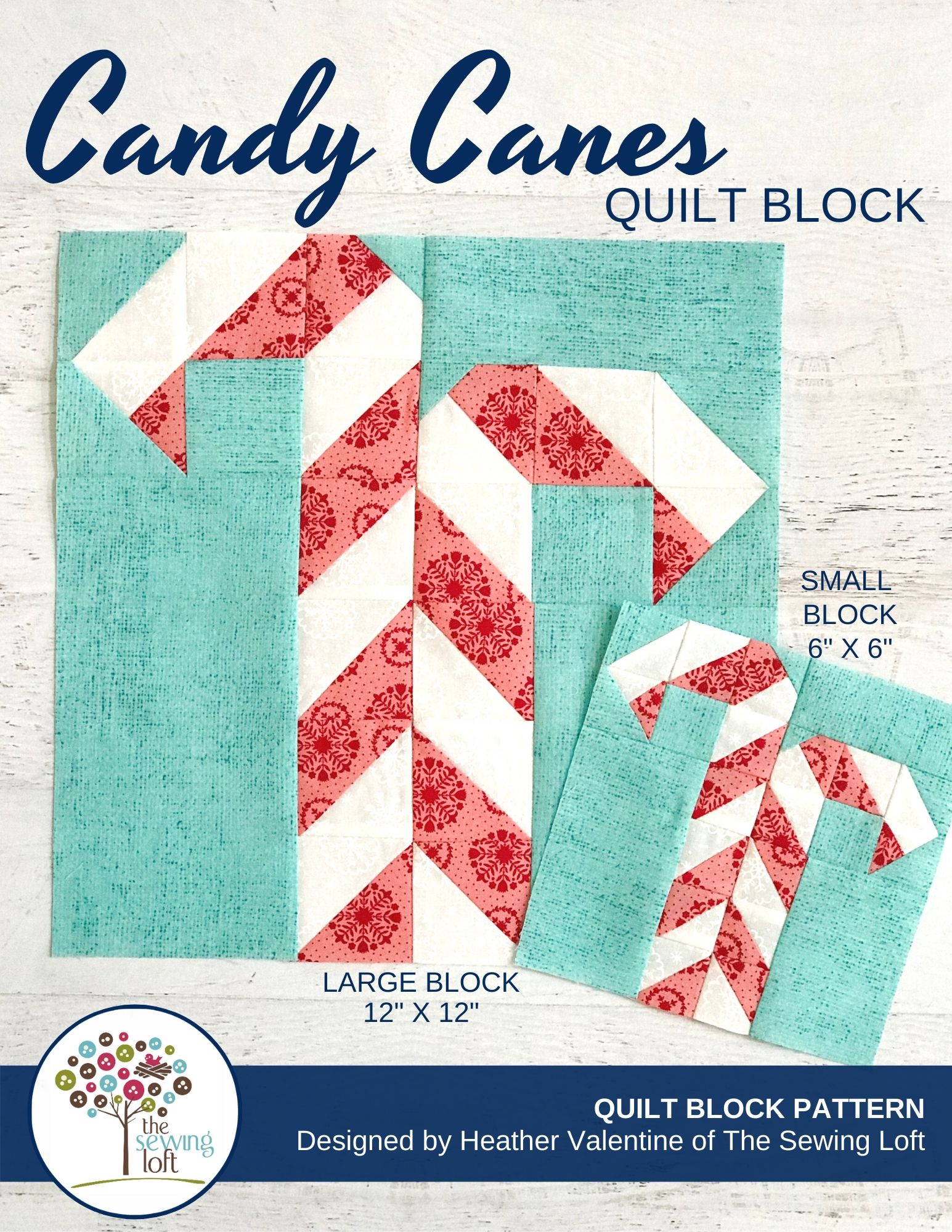 Candy Canes Quilt Block | Blocks 2 Quilt - The Sewing Loft