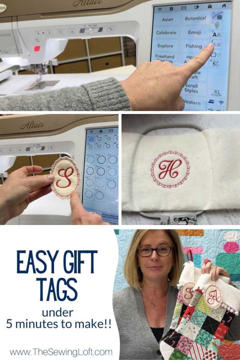 Quick and Easy Embroidered Gift Tags - The Sewing Loft